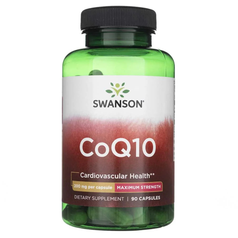 Swanson CoQ10 200mg – 30 Cápsulas – Energia Celular e Saúde Cardiovasc – Dr.Shape
